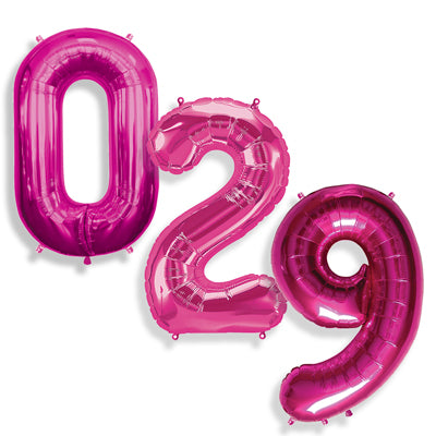 34" Northstar Brand Magenta Number and Letters Balloons – Bargain ...