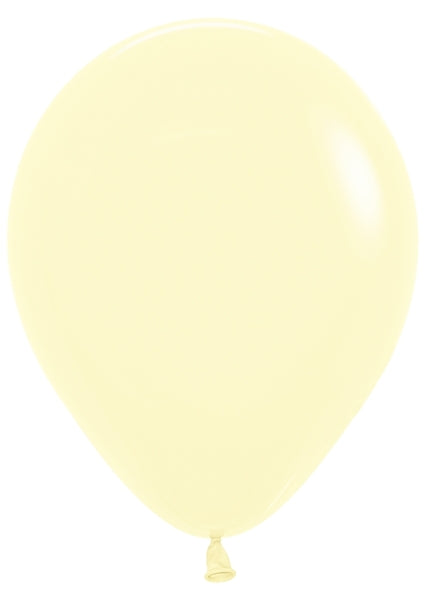 Sempertex Betallic Pastel Matte Yellow Latex Balloons – Bargain ...