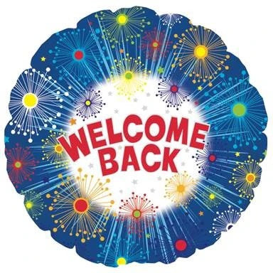18" Welcome Back Fireworks Foil Balloon - Festive Celebration – Bargain ...