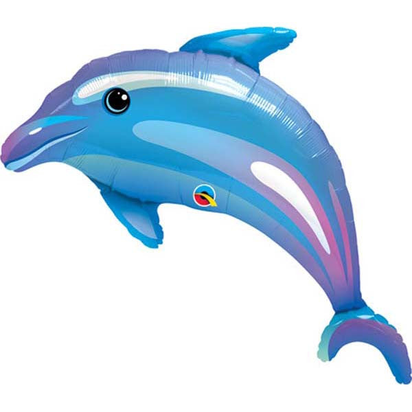 42" Delightful Dolphin Jumbo Mylar Balloon - Ocean Fun Decor– Bargain ...