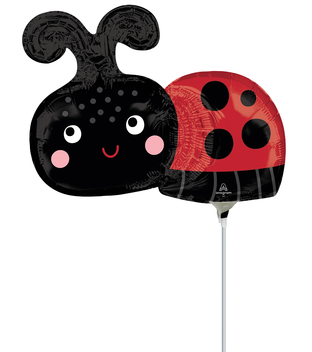 Mini Airfill Only (Sticks Sold Separately) Happy Ladybug Foil Balloon ...