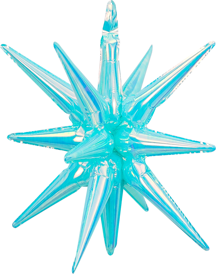 22" Airfill Decor Only Blue Lustrous Iridescent Pop Star Starburst Mag ...