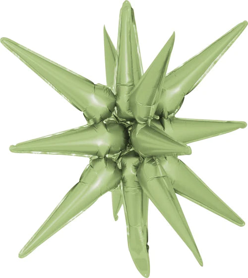 22" Airfill Decor Only Decochamp Brand Starburst Olive Green Foil Ball ...