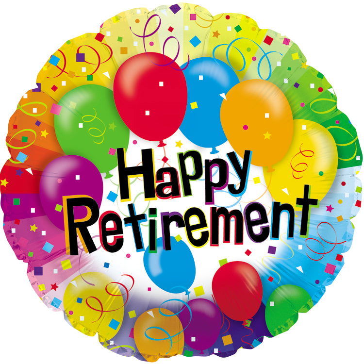 17" Happy Retirement Balloon – Bargain Balloons Canada