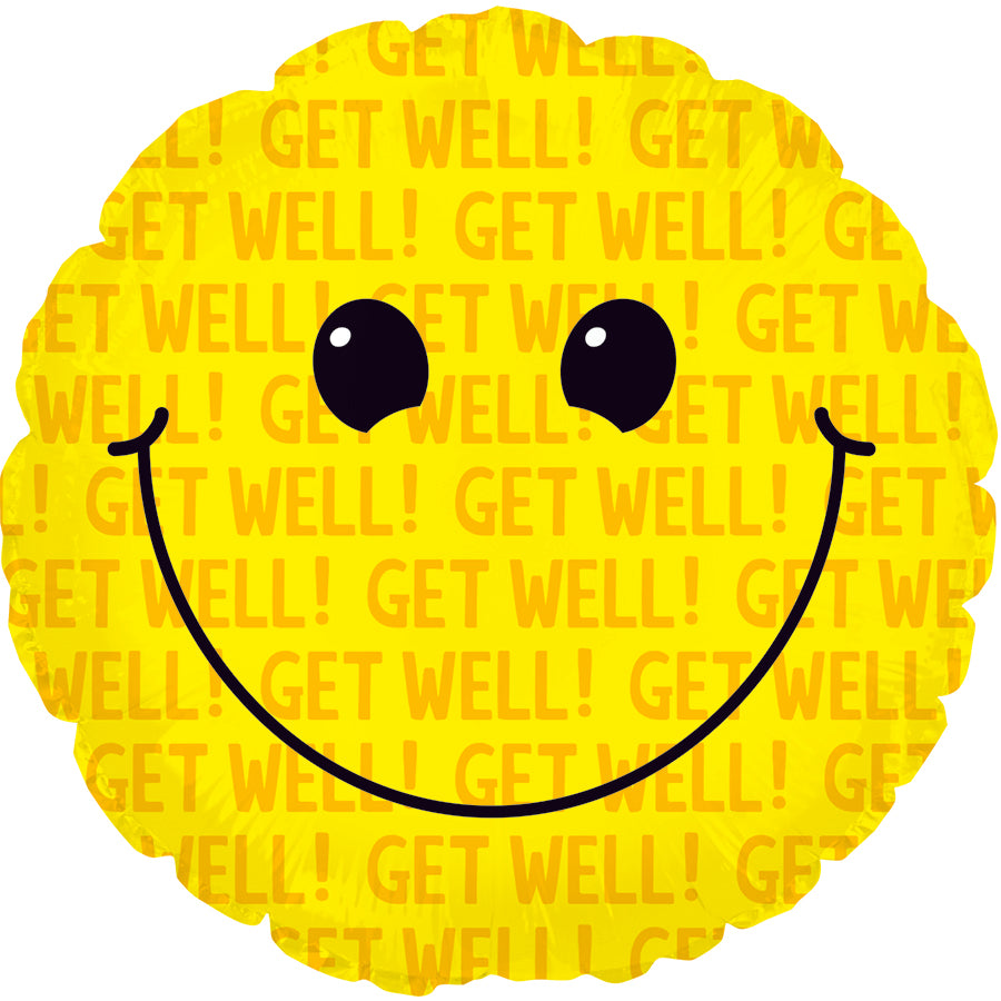 17" Smiley Get Well Balloon – Bargain Balloons Canada