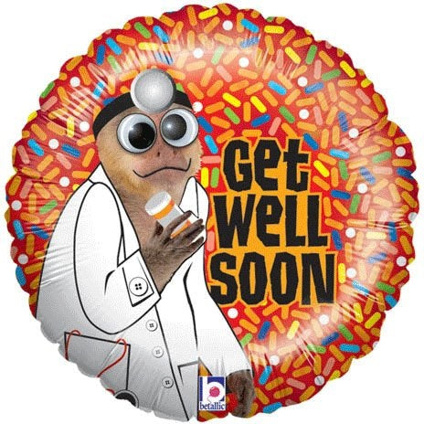 21" Google Eyes Get Well Soon Balloon – Bargain Balloons Canada