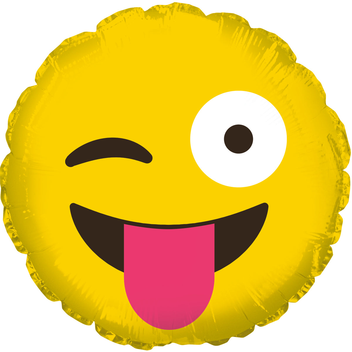 4" Airfill Only Stuck-Out Tongue and Winking Eye Emoji Balloon ...