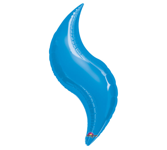 15"Airfill Only Mini Shape Blue Curve Balloon – Bargain Balloons Canada