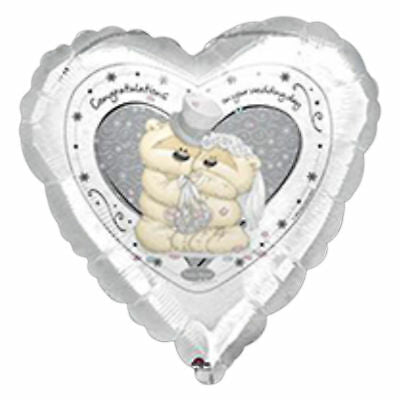 18" Fuzzy Moon Congratulations Wedding Foil Balloon – Bargain Balloons ...