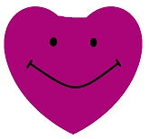 4" Airfill Only Fuchsia Smiley Face Heart Balloons – Bargain Balloons ...