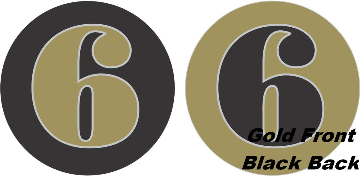 18" Classic Number "6" Gold/Black Balloon – Bargain Balloons Canada