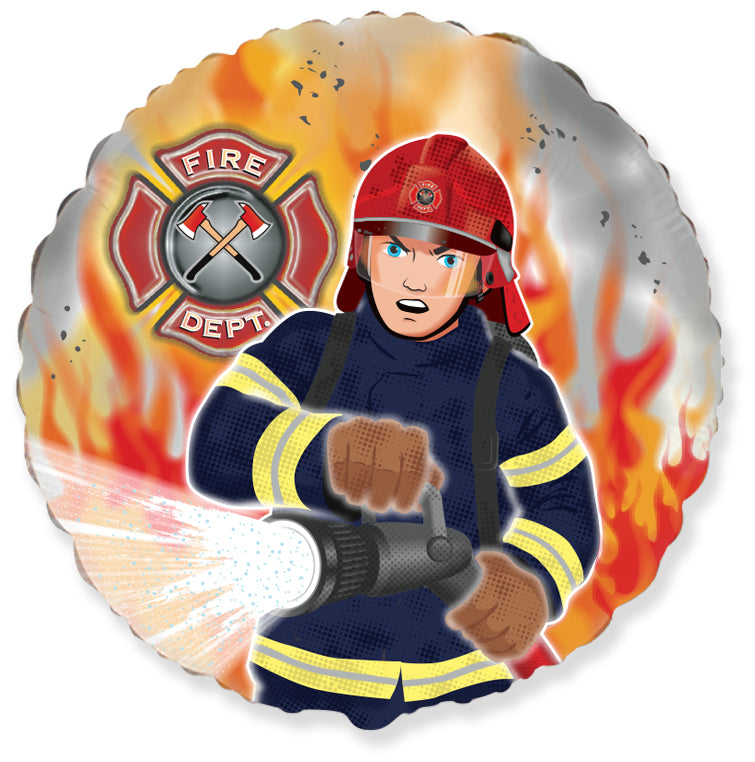 18" Fireman/Firefighter Foil Balloon – Bargain Balloons Canada