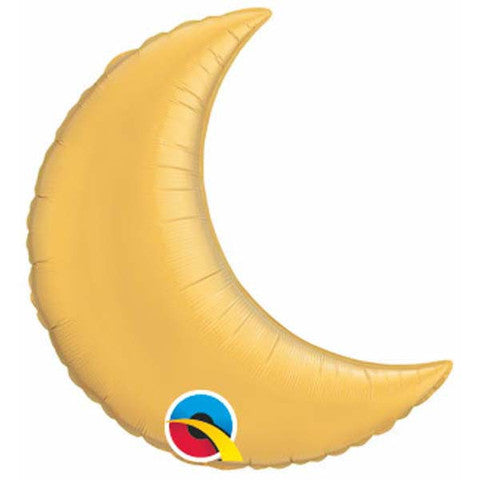9" Crescent Moon Metallic Gold/Air-fill Balloon – Bargain Balloons Canada