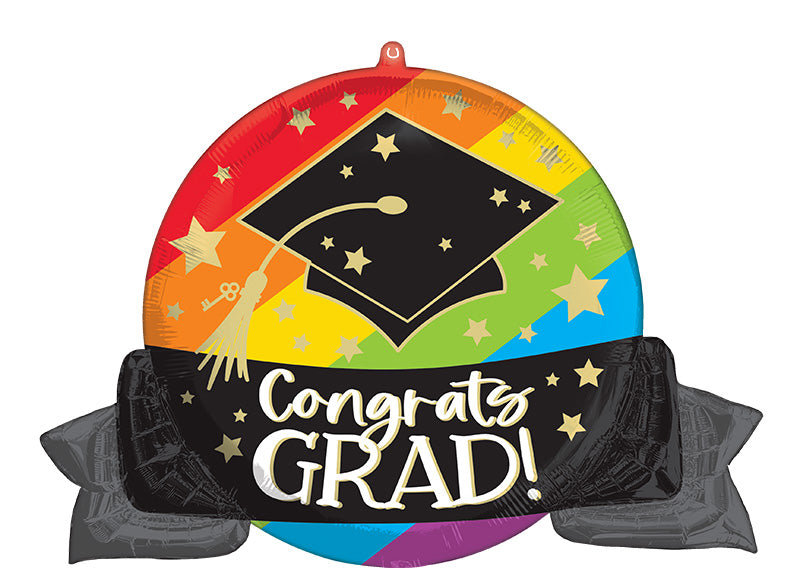 32" SuperShape Bold Rainbow Grad Foil Balloon – Bargain Balloons Canada