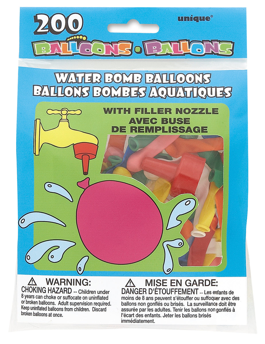 200 Count Water Balloons with Nozzle Unique – Bargain Balloons Canada