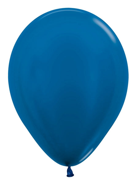 11" Latex Balloons (100 Per Bag) Metallic/Pearl Blue Betallatex/Semper ...