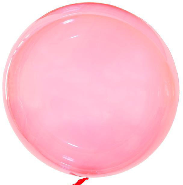 24" Crystal Colorful Bobo Balloon Red Prestretched (10 Per Bag ...
