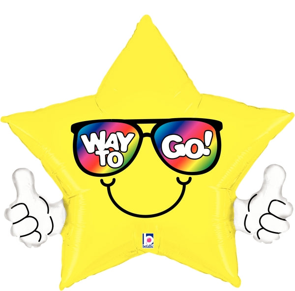 32" Foil Shape Balloon Packaged Thumbs Up - Way To Go! – Bargain ...