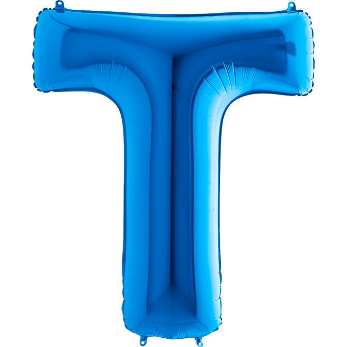 40" Foil Shape Megaloon Balloon Letter T Blue – Bargain Balloons Canada